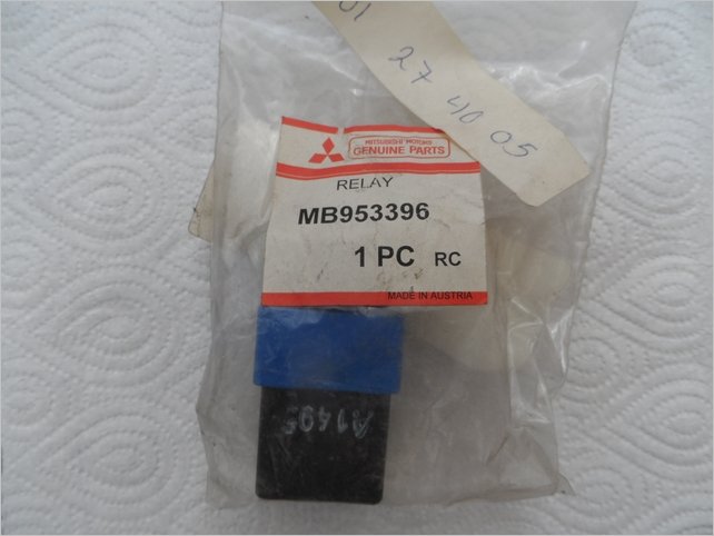 Mitsubishi relæ, relay. MB953396. 5 ben, blå. - NYE Mitsubishi ...